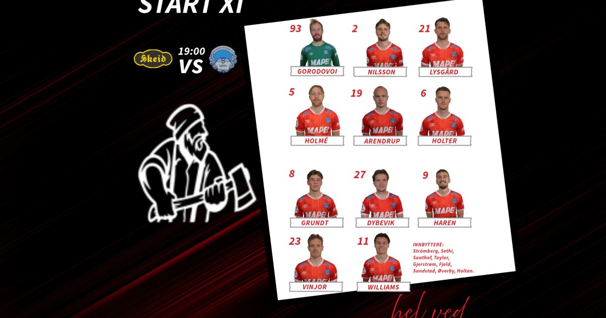 Lagoppstillingen mot Skeid / Kongsvinger